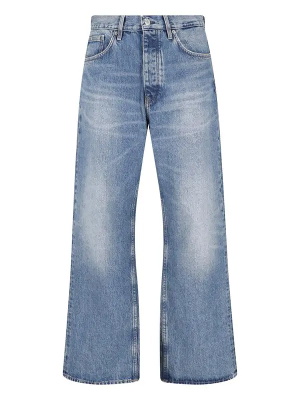 SUNFLOWER Cotton Jeans With Printed Detailing - Blue