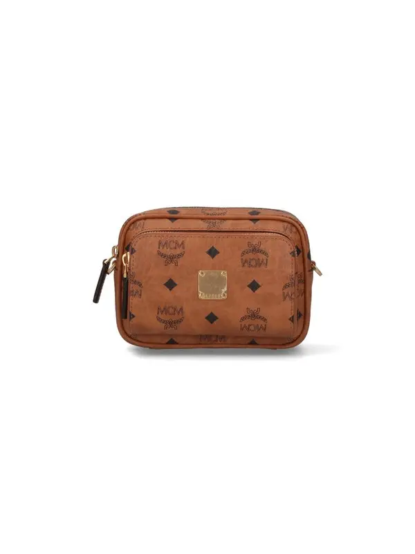 Mcm Mini Crossbody Bag With Cowhide Trim For - Brown