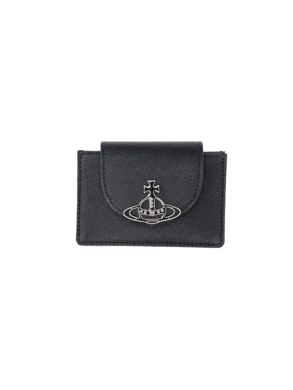 VIVIENNE WESTWOOD 100% Cow Leather Wallet For - Black