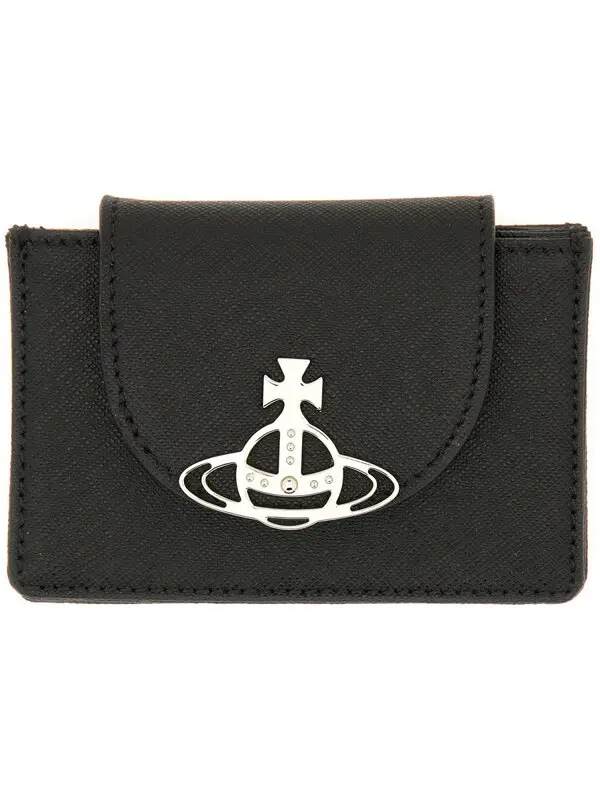 VIVIENNE WESTWOOD 100% Cow Leather Wallet For - Black