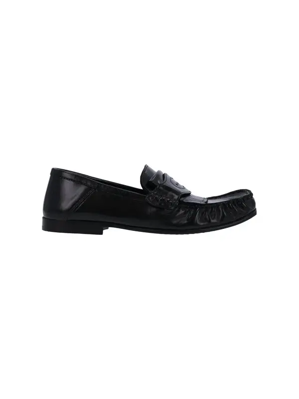 Marni Leather Moccasin Loafers