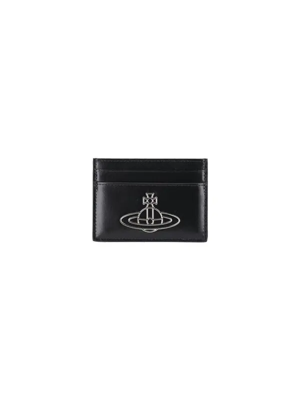 VIVIENNE WESTWOOD Orb Logo Card Holder - Black