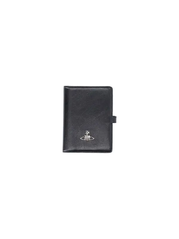 VIVIENNE WESTWOOD 100% Cow Leather Wallet - Black