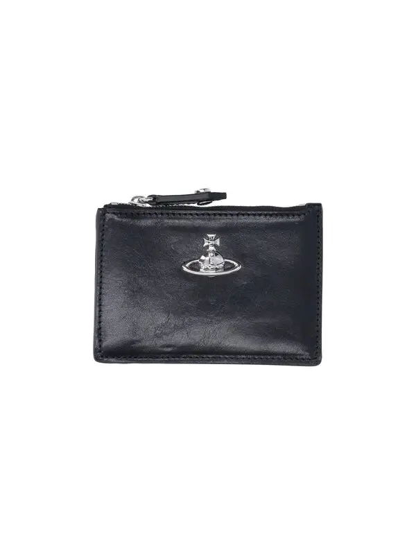 VIVIENNE WESTWOOD 100% Cow Leather Wallet - Black