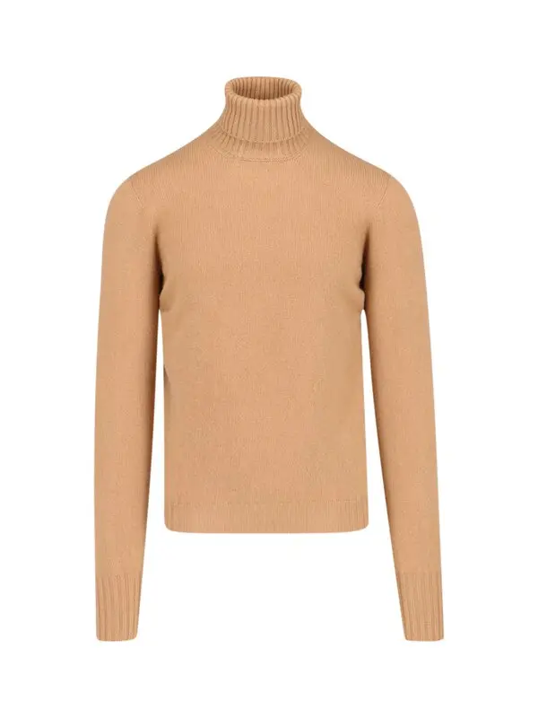 DRUMOHR Ribbed Turtleneck Sweater - Brown