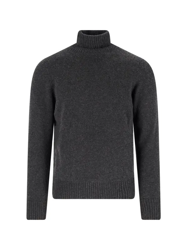 DRUMOHR Ribbed Turtleneck Sweater - Grey