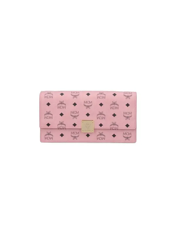 Mcm Style Logo Wallet - Pink