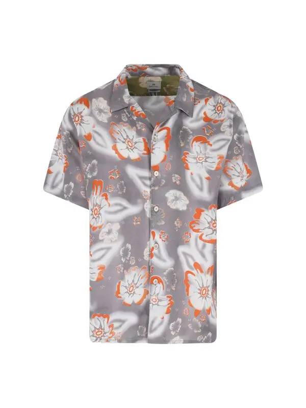 Paul Smith 100% Lyocell Button-front Shirt - Grey