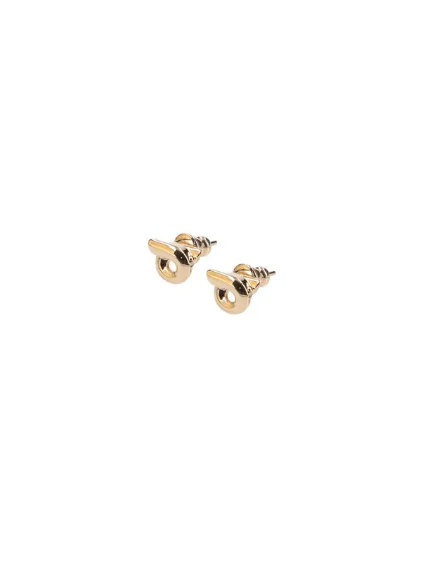 FERRAGAMO Logo Stud Earrings - Golden