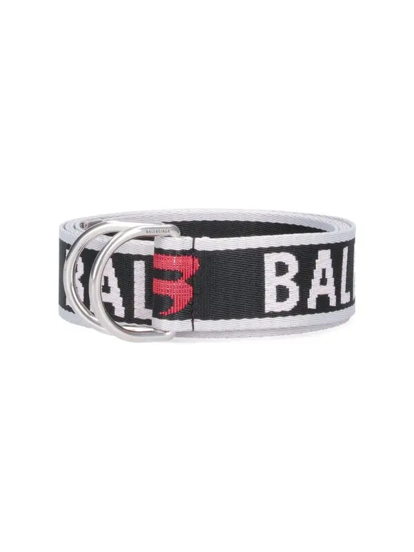Balenciaga Logo Buckle Belt - Grey