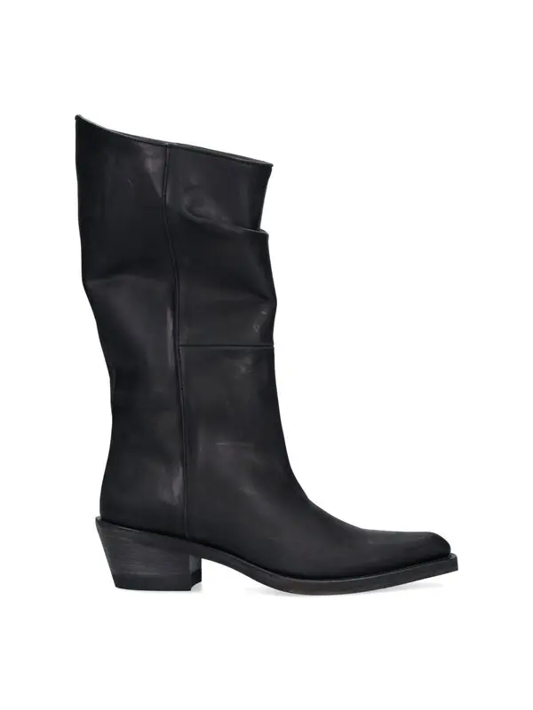 Khaite Leather Boots - Black