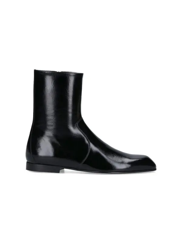 Khaite Knee-high Calf Leather Boots - Black