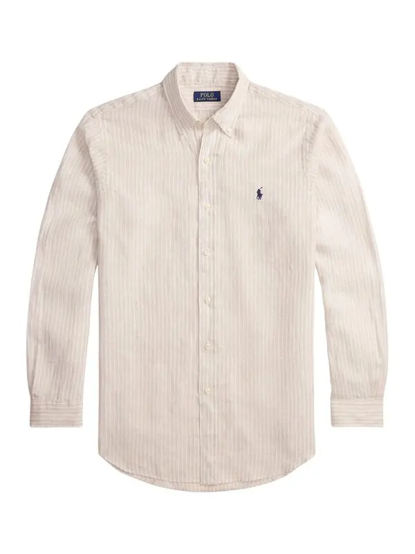 Ralph Lauren Linen Button-up Shirt For - Beige