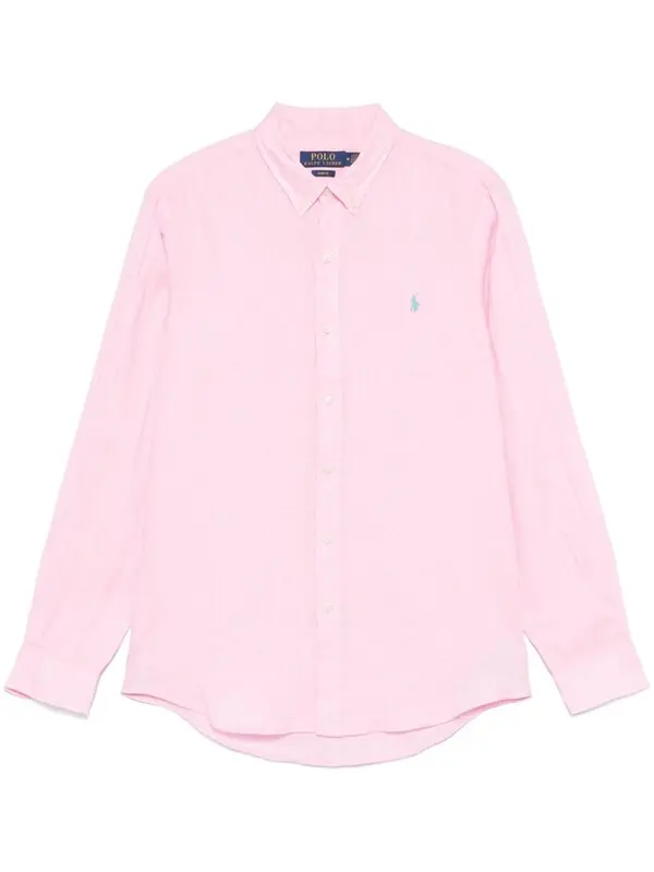 Ralph Lauren Linen Button-up Shirt For - Pink