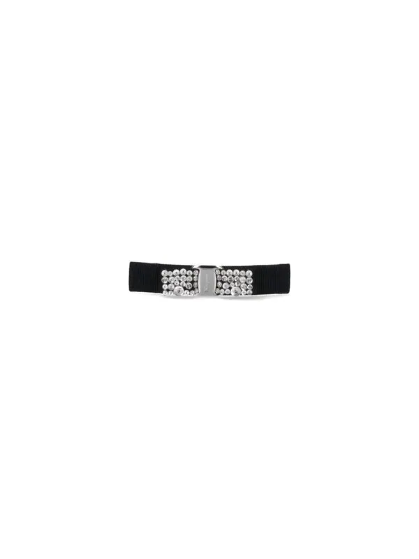 FERRAGAMO Brass Trimmed Accessory - Black