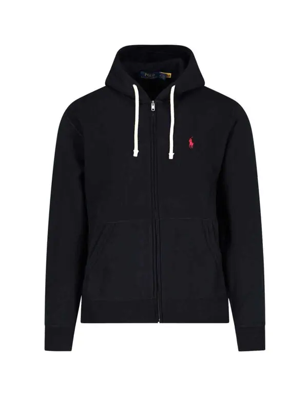 Polo Ralph Lauren Cotton Blend Zip-up Hoodie - Black
