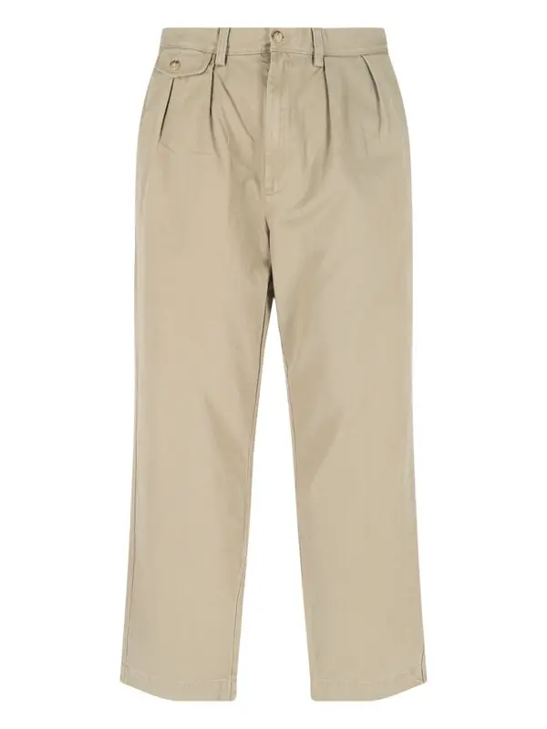 Polo Ralph Lauren 100% Cotton Pleated Trousers - Beige
