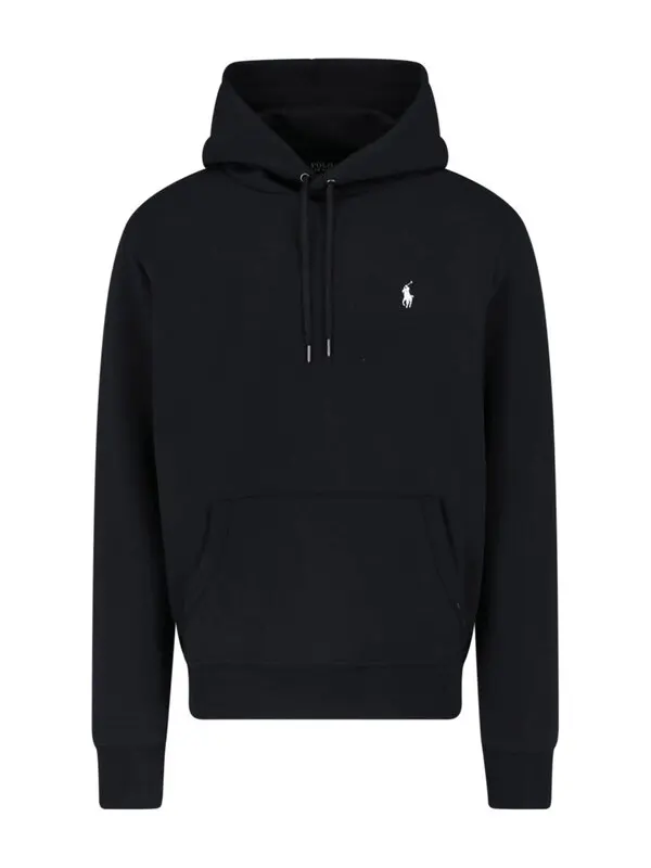 Polo Ralph Lauren Cotton & Recycled Polyester Knit Hoodie - Black