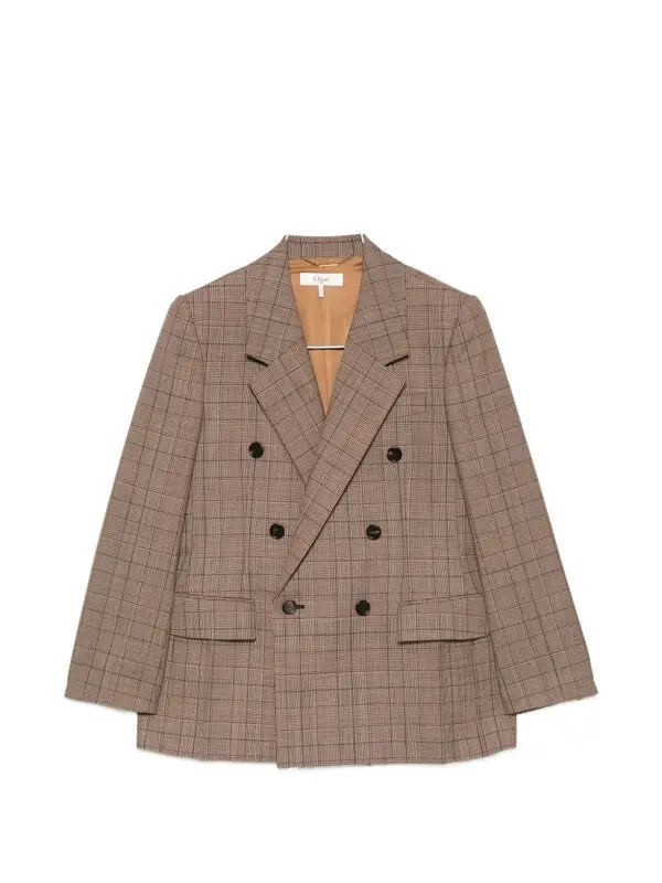 Chloé Wool Double-breasted Jacket - Brown