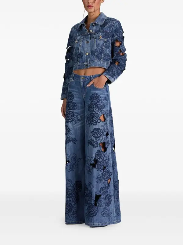 Alice + Olivia Sidney Flared Leg Denim Jeans