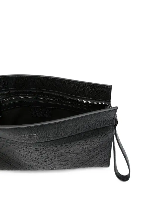 FERRAGAMO Monogram Leather Pouch