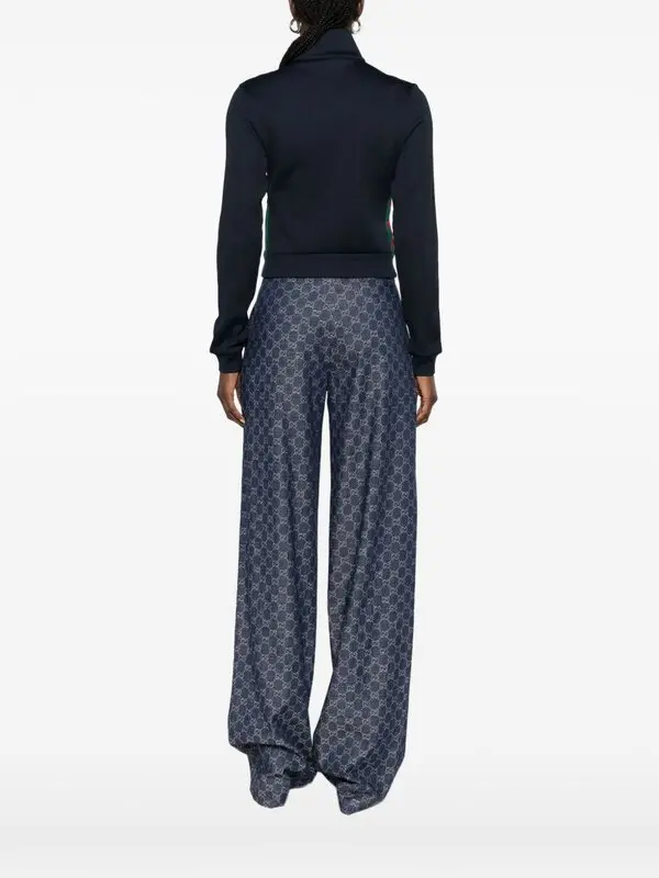 Gucci Web Detail Cotton Blend Sweatshirt