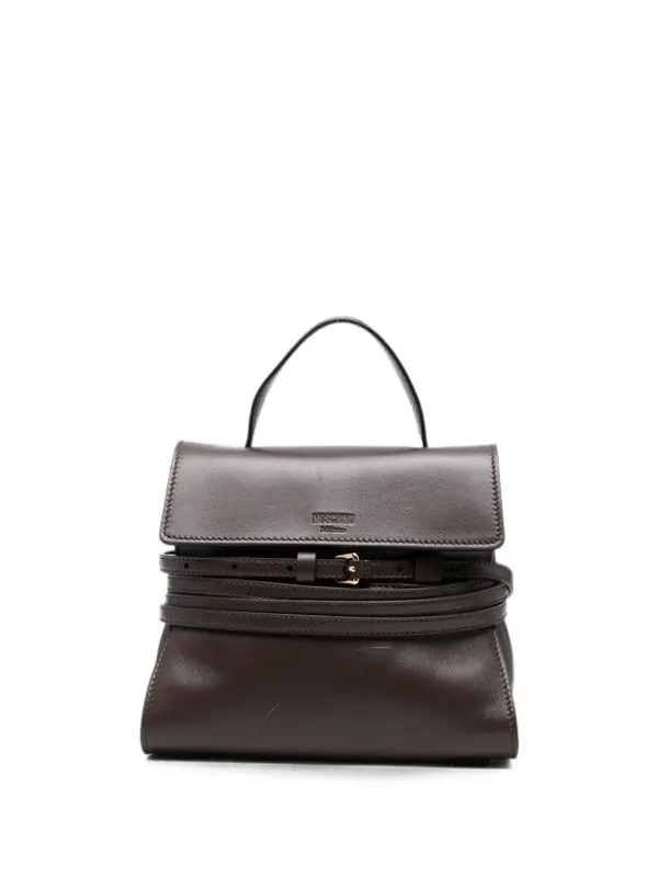 Moschino Tie Me Leather Handbag