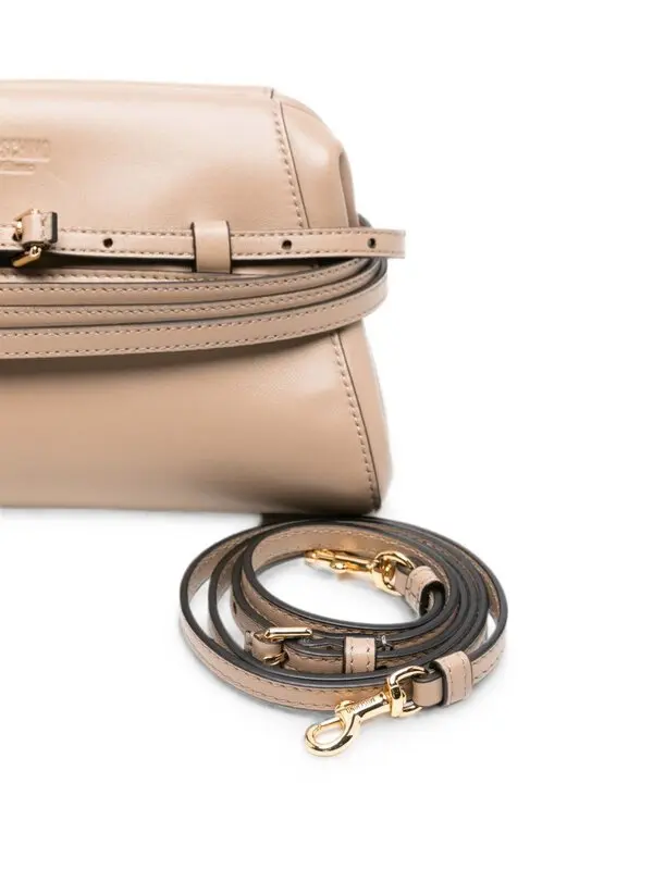 Moschino Tie Me Leather Clutch