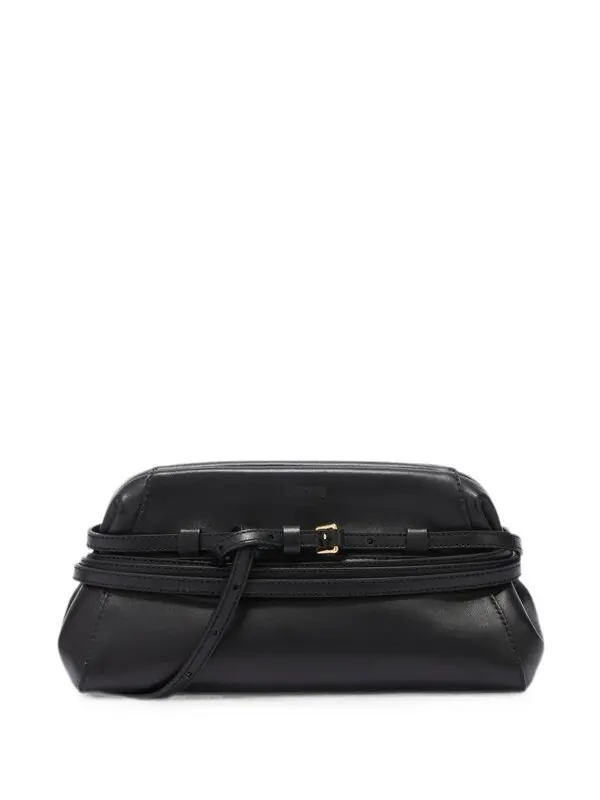 Moschino Tie Me Leather Clutch