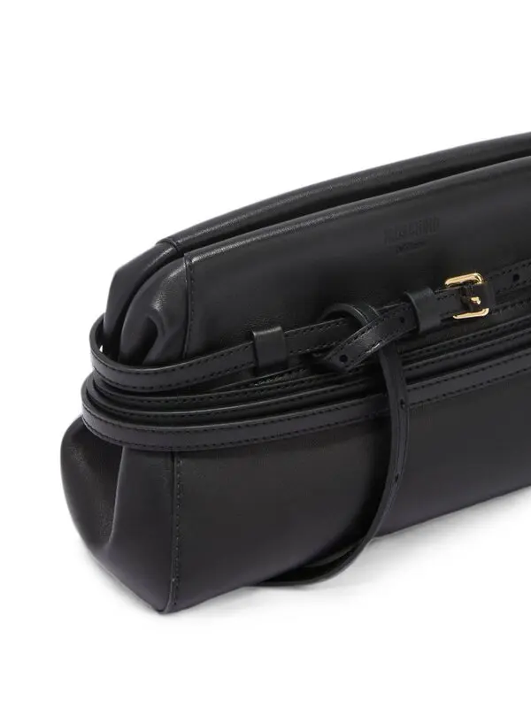 Moschino Tie Me Leather Clutch