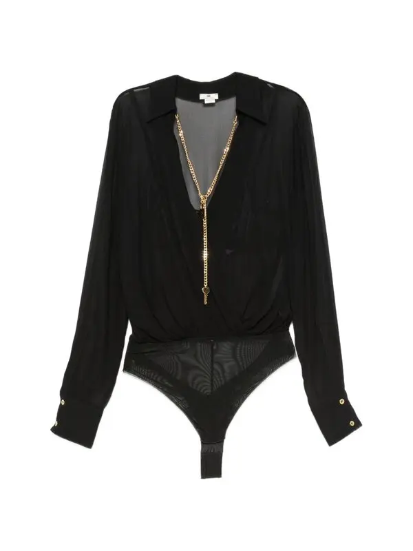 Elisabetta Franchi Wrap-style Long-sleeve Bodysuit