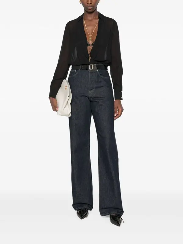 Elisabetta Franchi Wrap-style Long-sleeve Bodysuit