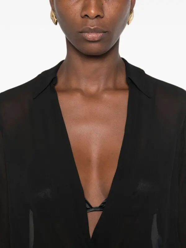 Elisabetta Franchi Wrap-style Long-sleeve Bodysuit