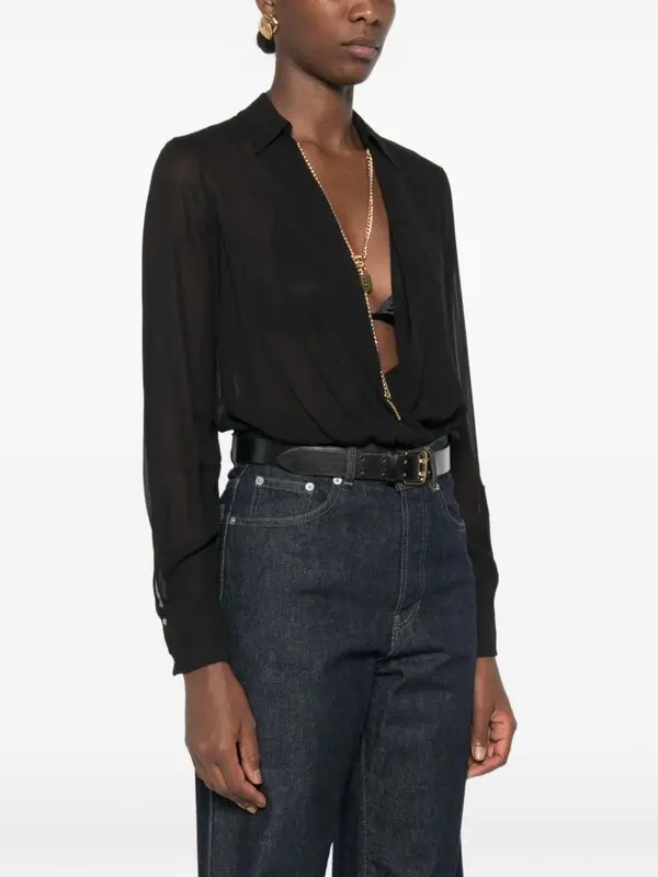 Elisabetta Franchi Wrap-style Long-sleeve Bodysuit