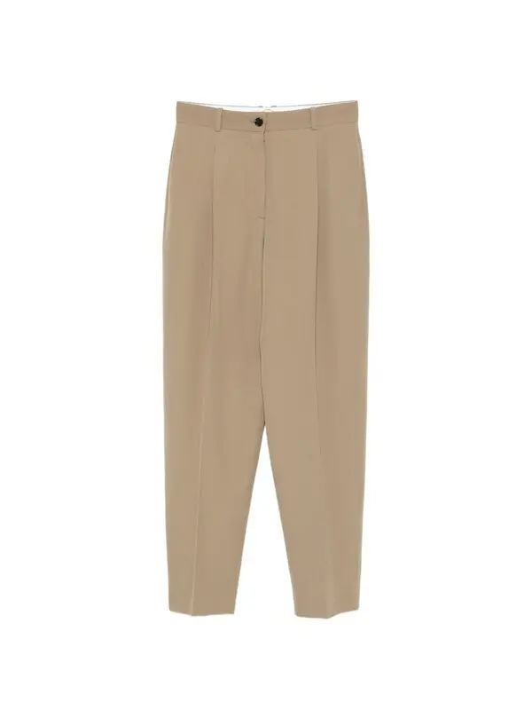 THE ROW Gianni Wool Trousers - Beige