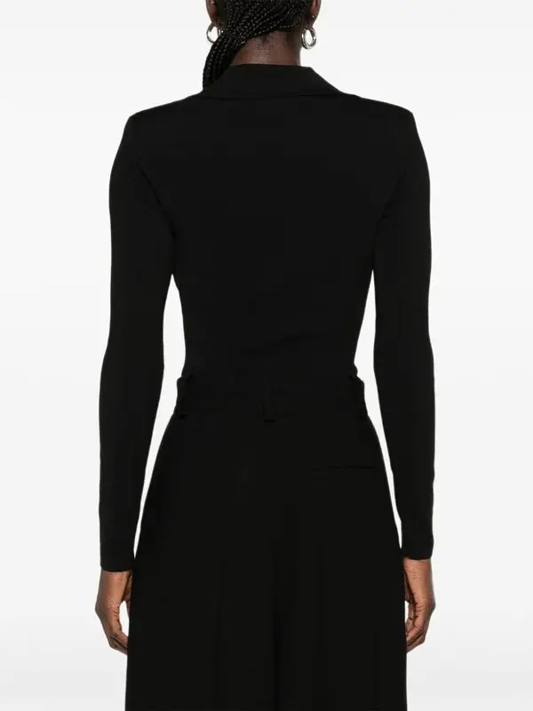 Elisabetta Franchi Long-sleeve Cut-out Bodysuit With Chain Detail