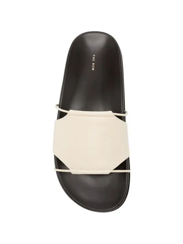 THE ROW Vivienne Leather Slide Sandals