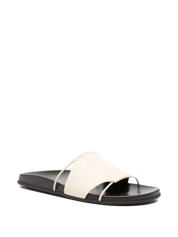 THE ROW Vivienne Leather Slide Sandals