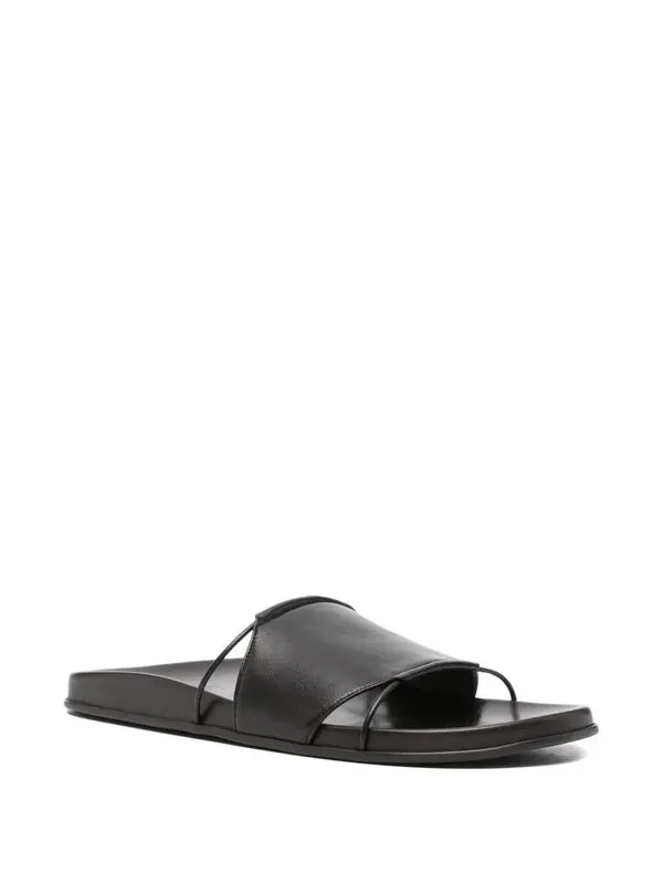 THE ROW Vivienne Leather Slide Sandals