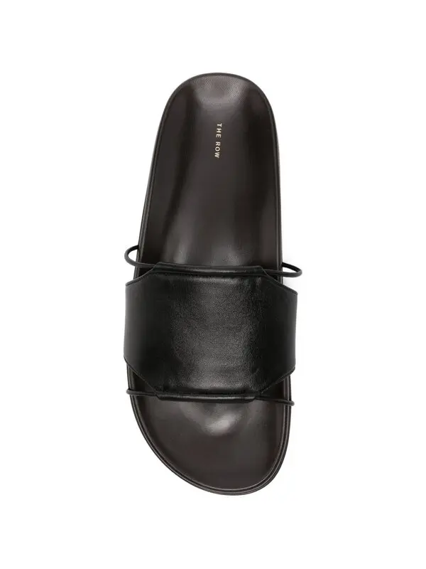 THE ROW Vivienne Leather Slide Sandals