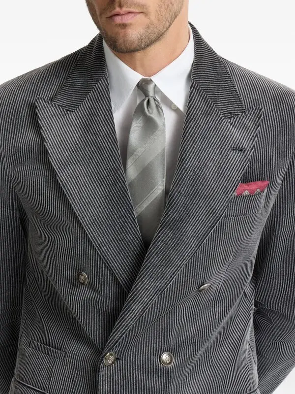 Brunello Cucinelli Striped Silk Neck Tie