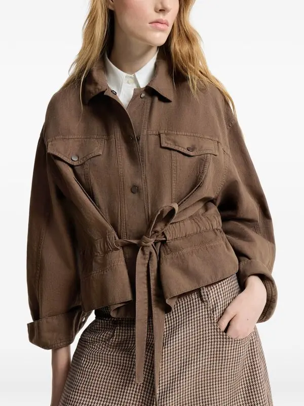 Brunello Cucinelli Linen Cropped Jacket