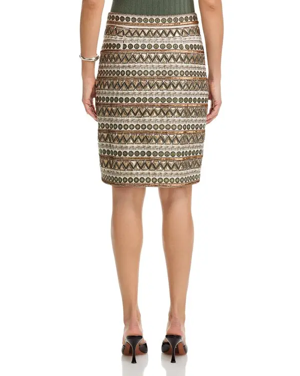 Elie Tahari The Tate Embroidered Skirt