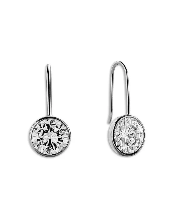 Baublebar Fallon Bezel Drop Earrings - Silver