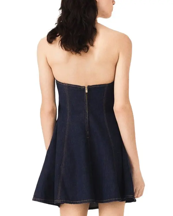 Maje Embellished Halter Neck Mini Dress