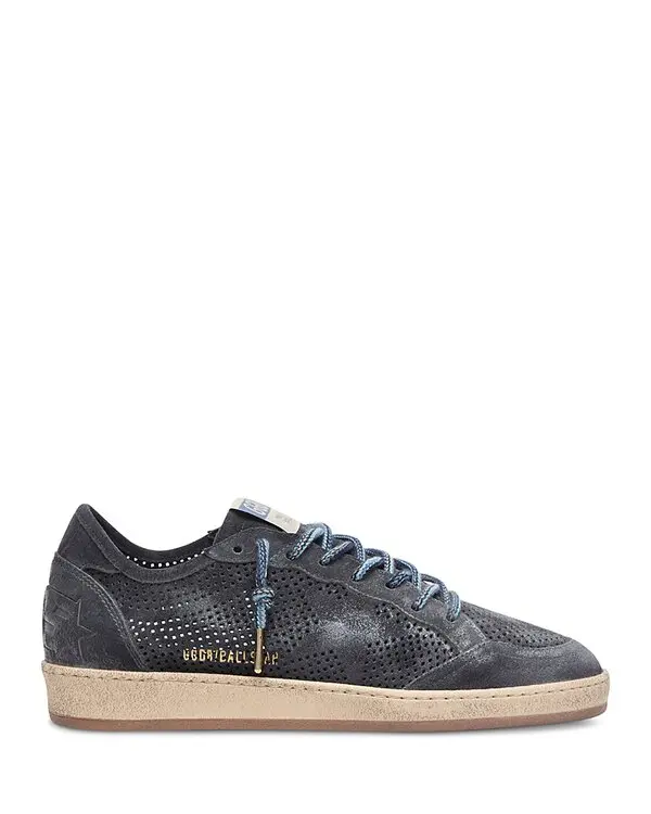 GOLDEN GOOSE Ball Starforated Suede Sneakers - Blue