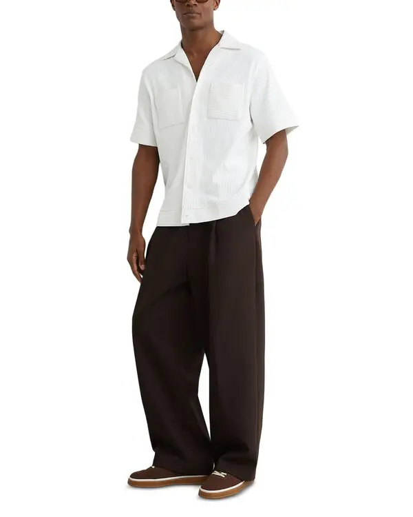 REISS Ribbed Cuban Shirt