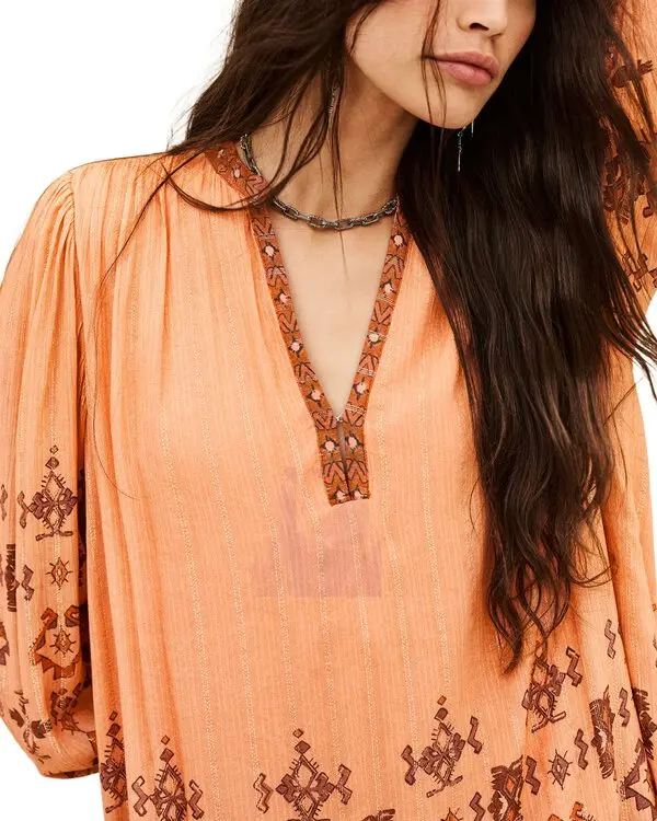 Ba&sh Zola Long Sleeve Tunic Dress