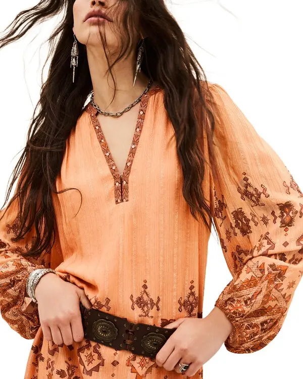 Ba&sh Zola Long Sleeve Tunic Dress