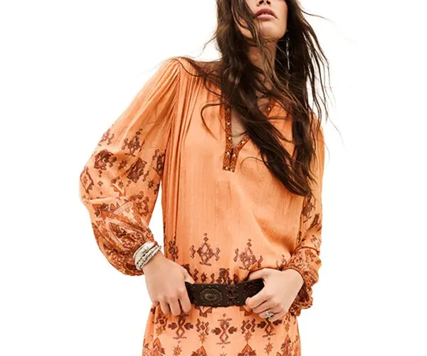 Ba&sh Zola Long Sleeve Tunic Dress